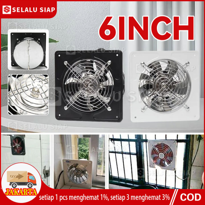 Exhaust fan Dinding 4/6 Inch Booster Fan Wall Duct Fan Kipas Booster ...