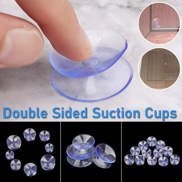 10Pcs Car Kitchen Clear Soft Plastic Double Sided Suction Cup Air ...