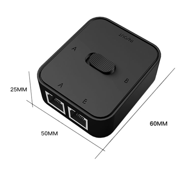 2 Port Gigabit Network Switch Rj45 Switch Network Splitter Cable