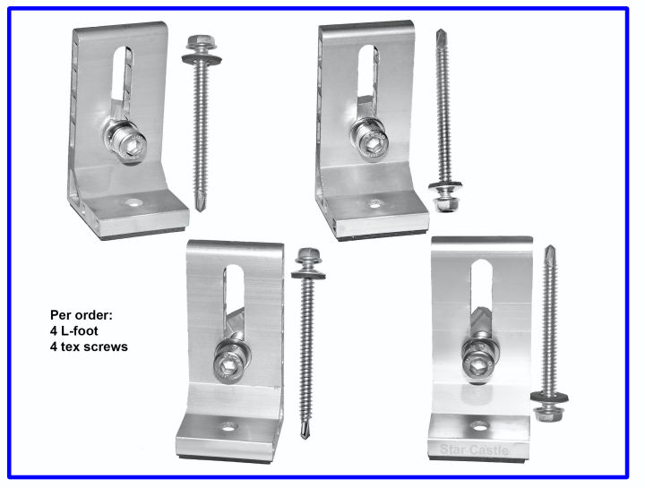 L Foot Solar panel mount bracket L foot clamp set of 4 | Lazada PH