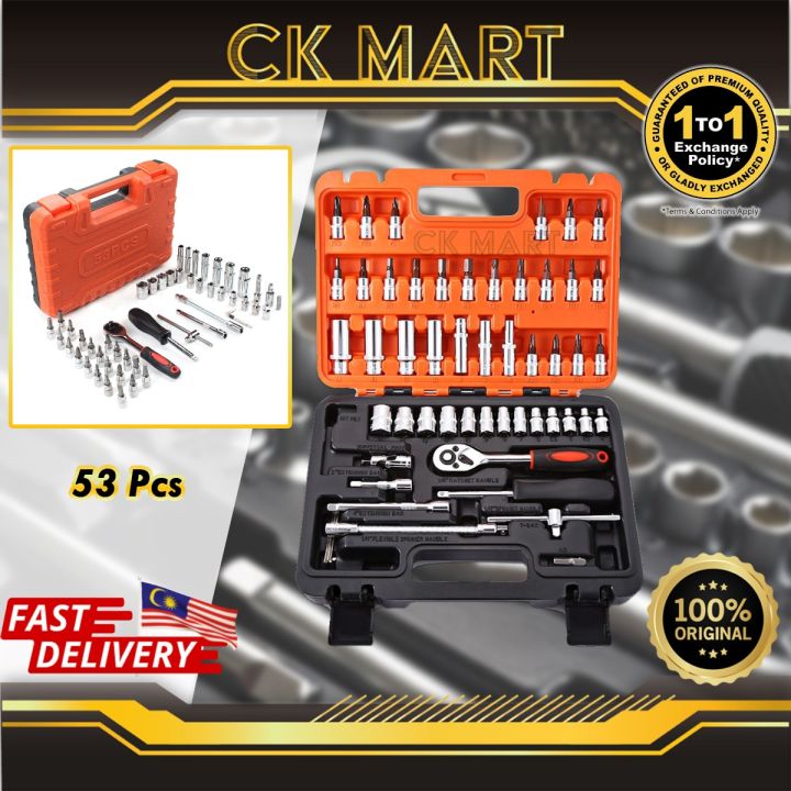 CKMART Special Edition 53pcs Ratchet Socket Set / Spannar Wrench Set ... CKMART Special Edition 53pcs Ratchet Socket Set / Spannar Wrench Set ...