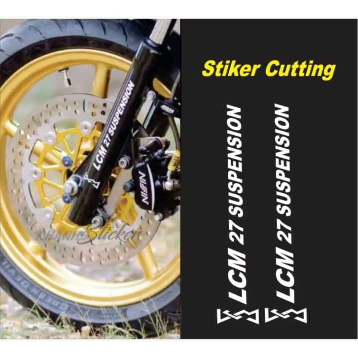 STICKER Stiker SHOCK DEPAN LCM 27 SUSPENSION CUTTING | Lazada Indonesia