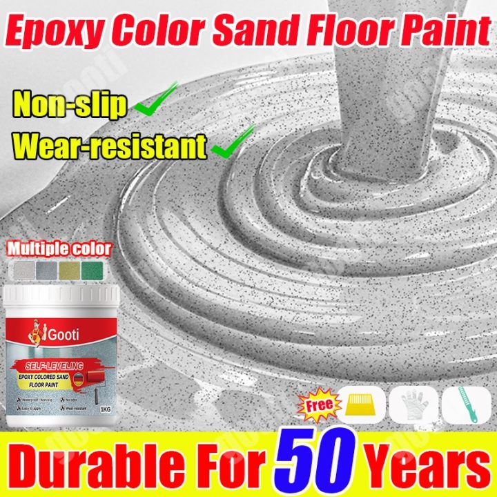 5KG Self Leveling Epoxy Colored Sand Floor Paint Imitation Marble For ...