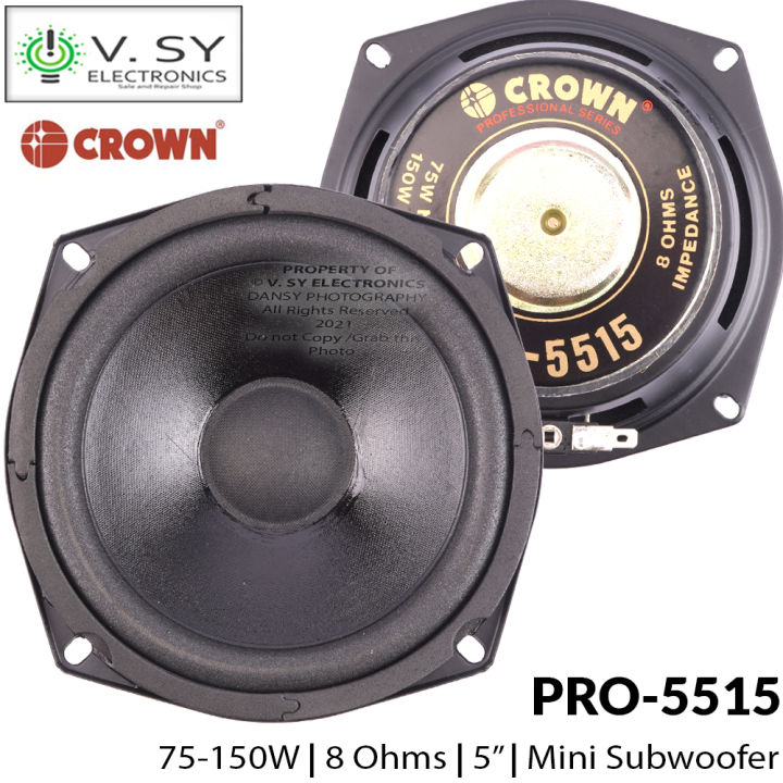 Original 2023 Crown PRO-5515 5 Inches 150W 8 Ohms Mini Woofer Speaker ...