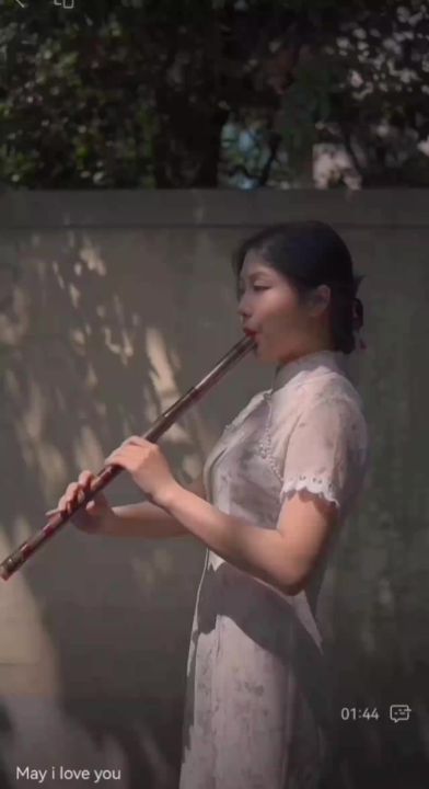 G Key Woodwind Vertical Xiao Chinese Bamboo Musical Instrument Red Line ...