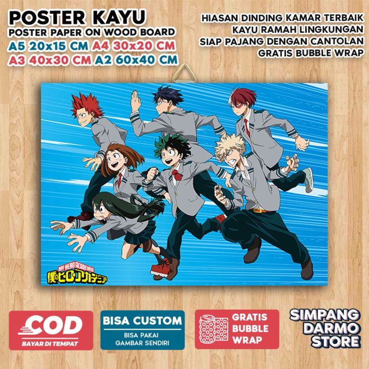 Poster Kayu My Hero Academia Aestehic Tema Anime Wibu Waifu Manga Anim ...