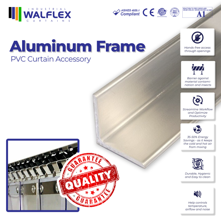 Walflex PVC Plastic Curtain Aluminum Frames (1 meter) - Aluminum frame ...