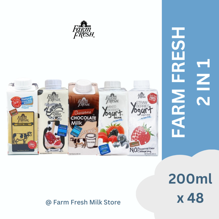 Farm Fresh 2 in 1 Combo - UHT Fresh Milk + Choco/Kurma+Choco/Mixberries ...
