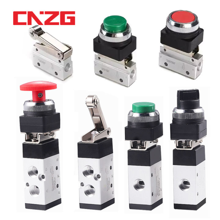 Pneumatic Mechanical Valve Lever Roller Control Valve 2 position 5 way 2 way 3 position JM/MOV ...