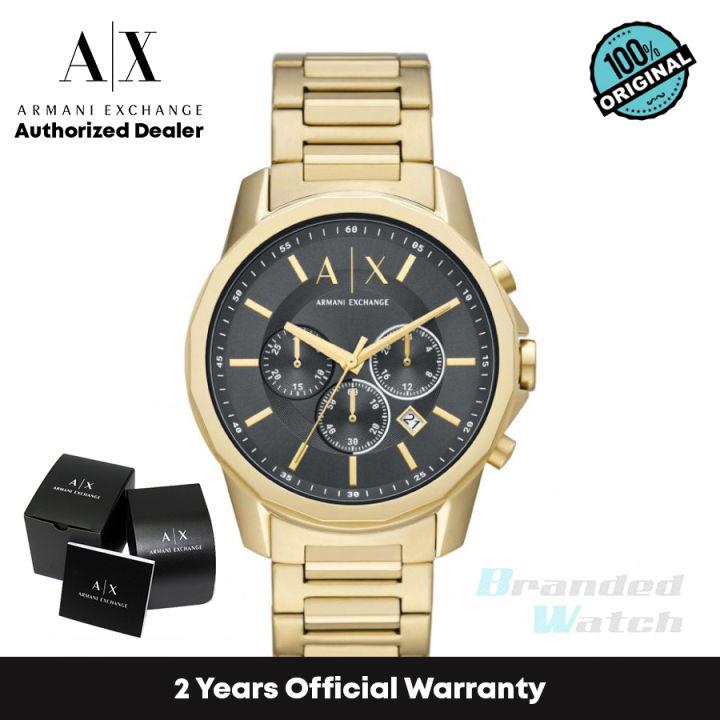 [Official Warranty] Armani Exchange AX1721 Men's Chronograph Gold-Tone ...
