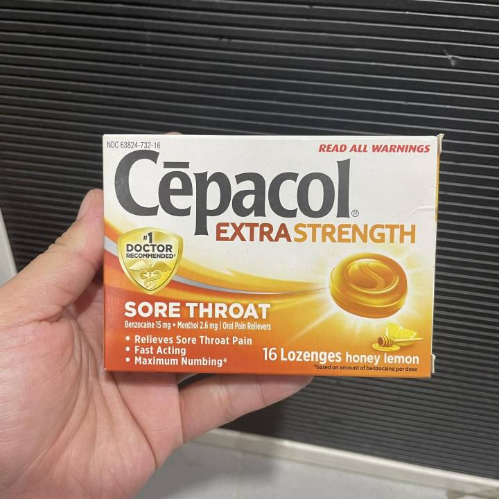 Cepacol Honey Lemon 16 Lozenges Sore Throat Extra Strength | Lazada PH