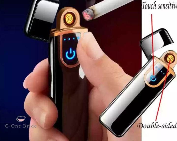 Windproof Electric Lighter Rechargeable Lighter Android USB Charger ...