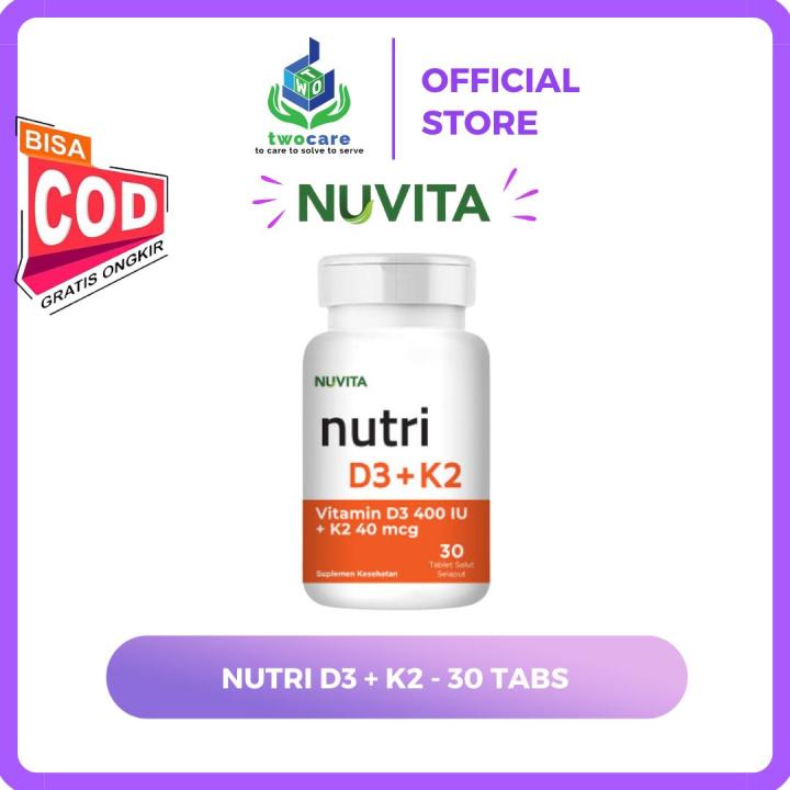 Nuvita Nutri D3 + K2 Vitamin D3 400 IU + K2 40 Mcg isi 30 Tablet ...