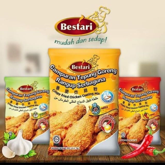 Bestari Tepung Goreng Rangup Serbaguna 1kg | Crispy Fried Chicken ...