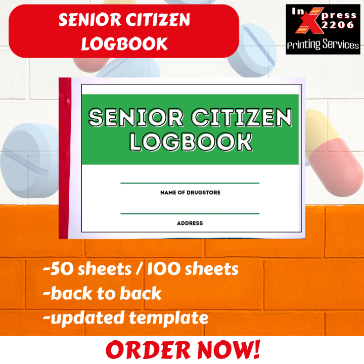 NEW FORMAT SENIOR CITIZEN LOGBOOK FOR PHARMACY DRUGSTORE | Lazada PH