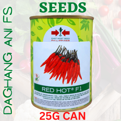 RED HOT F1 HOT PEPPER CHILI SEEDS BY EASTWEST 25G CAN | Lazada PH