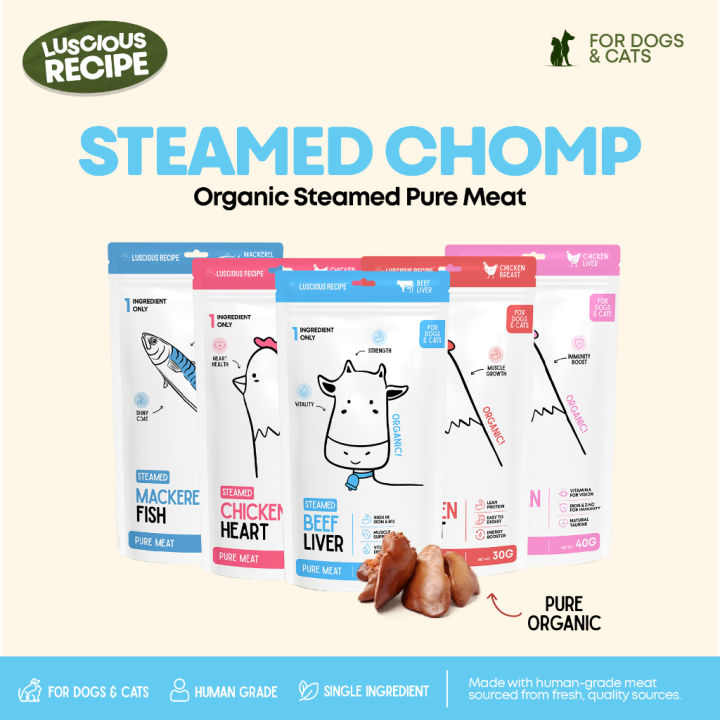 Luscious Recipe Steamy Chomps Pure Meat Beef Liver Steamed Chomps For ...