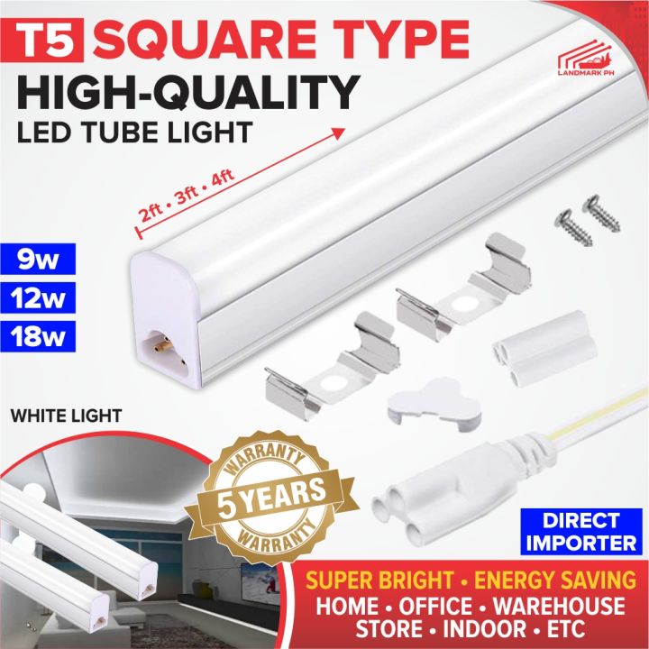 LANDMARK High Quality T5 LED Tube Light 9W 12W 18W White Light Super Bright / Square-Type ...