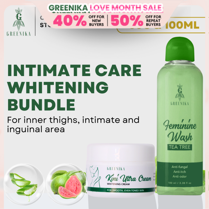 [ INITIMATE CARE WHITENING BUNDLE ] Greenika 100ML Tea Tree Feminine ...