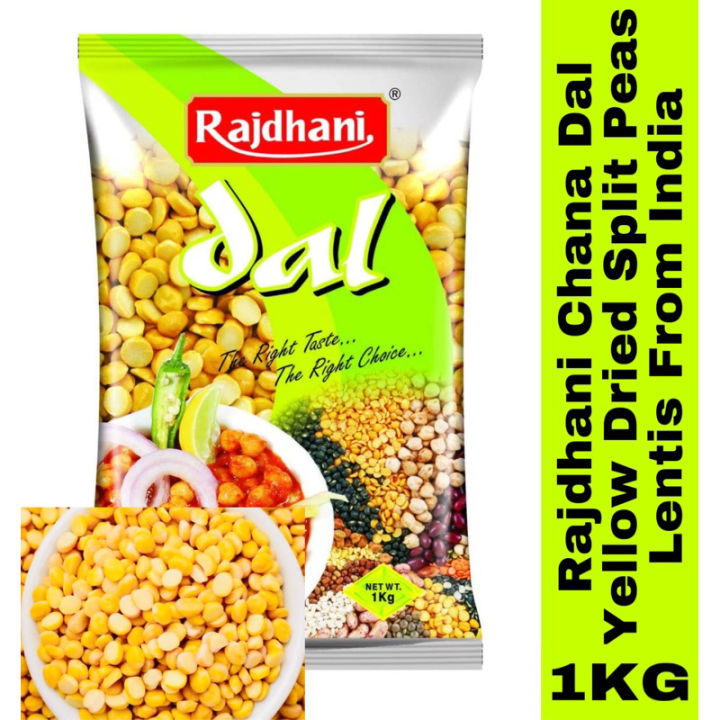Rajdhani Chana Dal Yellow Dried Split Peas Lentils From India 1kg ...
