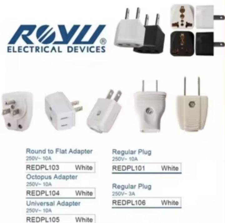 ROYU Plug/Universal Adapter/travel plug Adapter (Regular to Flat ...