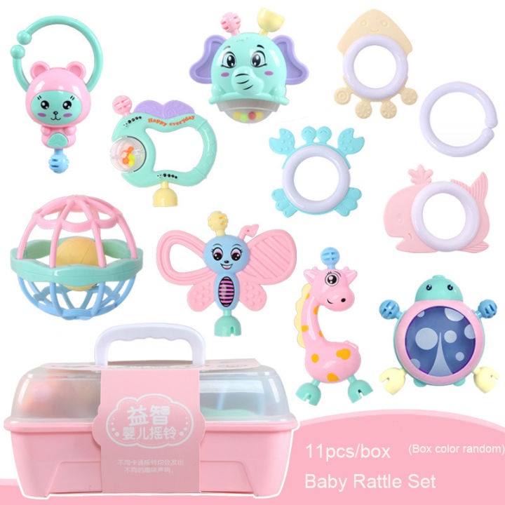 Halo-Halo 11 pcs Mainan Rattle Genggam Kerincingan Bayi / Gigitan Bayi ...