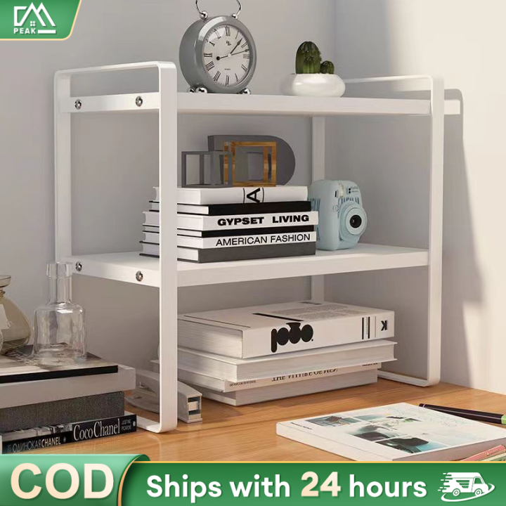 Desktop Rack Tabletop Organiser Shelf Storage Rack Organizer Bookshelf ...