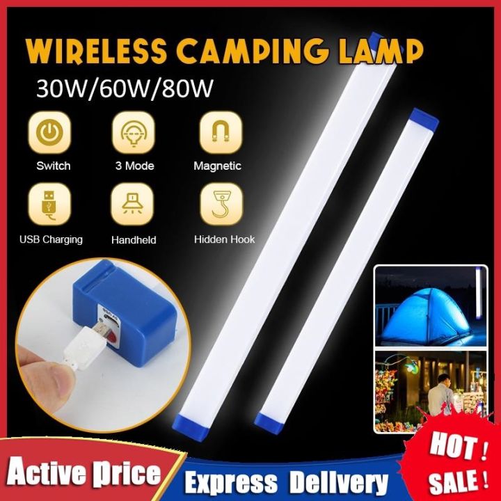 80W Multi-function LED Tube Rechargeable Emergency Light with Hook ...