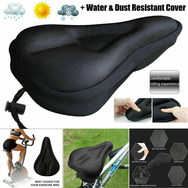 3D Silicone Gel Thick Soft Bicycle Bike Cycling Saddle Seat Cover ...