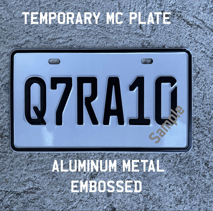TEMPORARY MC MOTORCYCLE PLATES ALUMINUM REFLECTIVE | Lazada PH