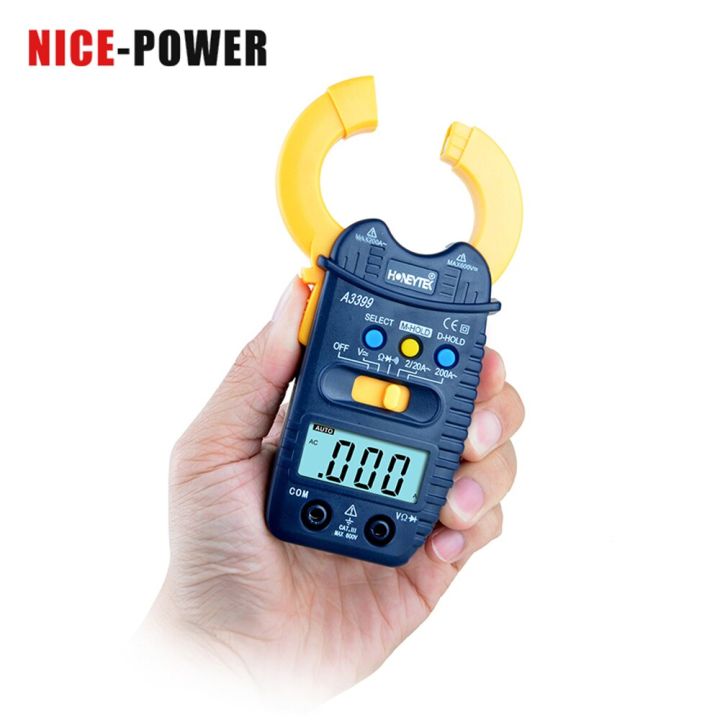 ZZOOI Pocket Mini Digital Clamp Multimeter Tester Meter 2A~200A Current ...