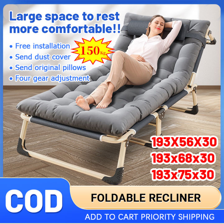 193x75x30 Folding Bed Protable Bed Outdoor Adjustable Family Nap Bed ...