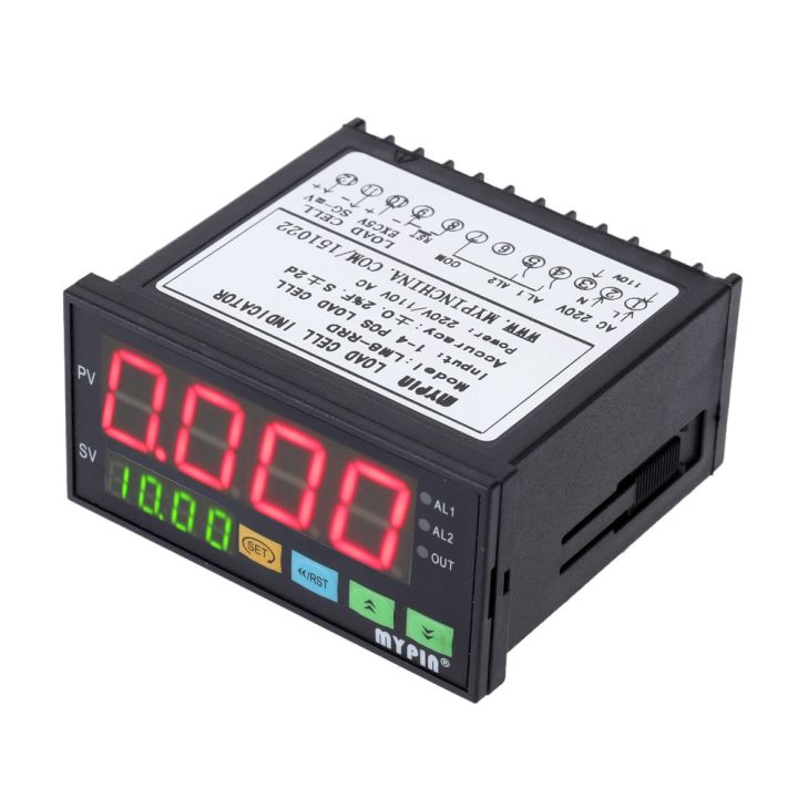 LM8-RRD Digital Weighing Controller Indicator Pressure Gauge 1-4 Load Cell Signals Input 2 Relay ...