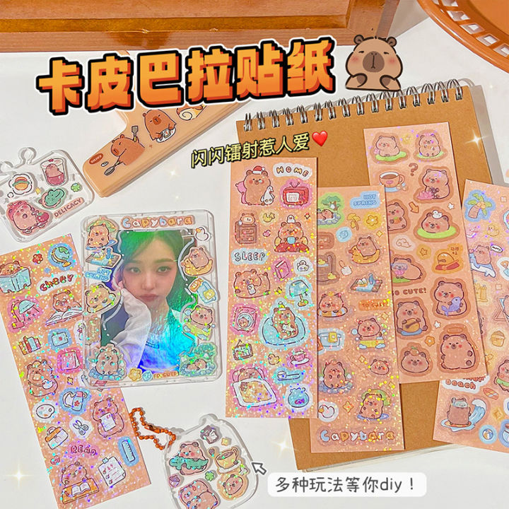 Pek Pelekat Stiker Capybara Cute Cartoon Sticker Pack卡皮巴拉咕卡贴纸可爱水豚手帐贴纸 ...