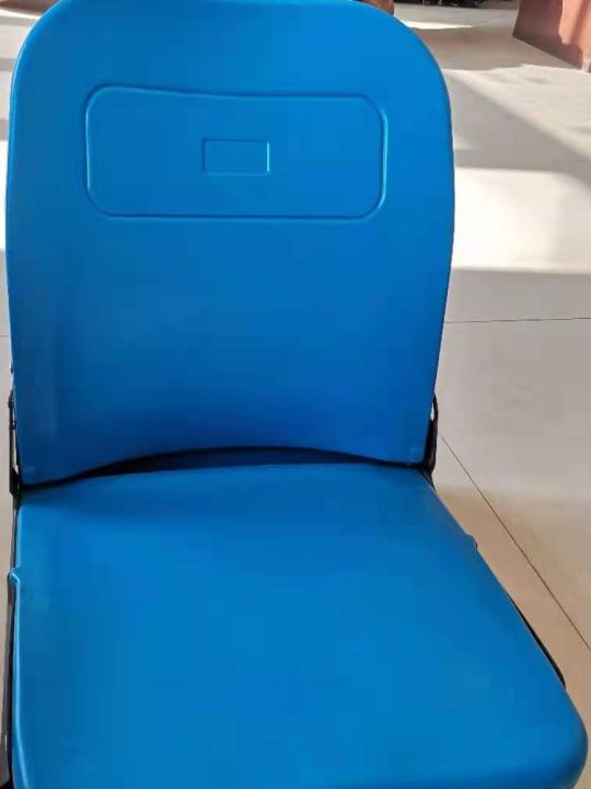 Telescopic spectator stand in stadium, manual copy, mobile folding ...