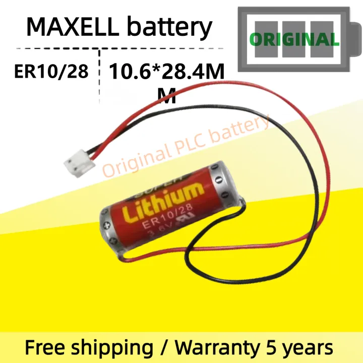 Original ER10/28 3.6v lithium battery ER10280 for Mitsubishi plc FX2NC ...