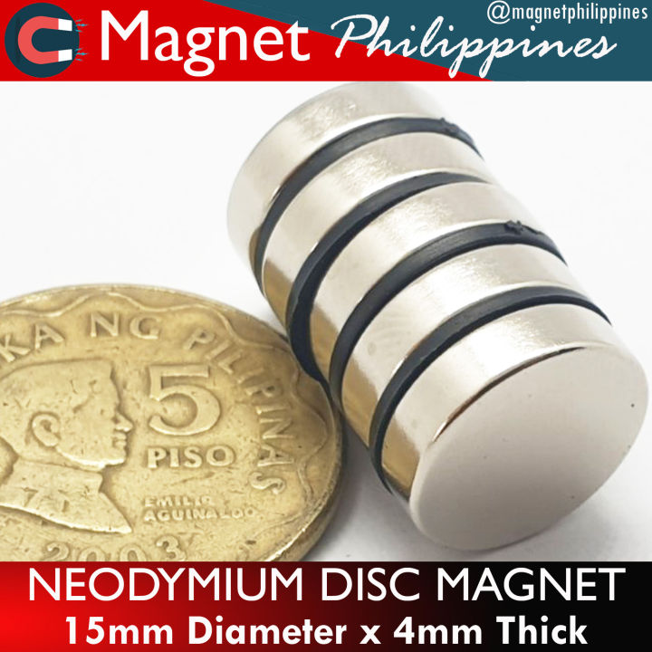 5 Pieces Set N52 Neodymium Magnet (FIFTEEN) 15MM Diameter VARIATIONS ...