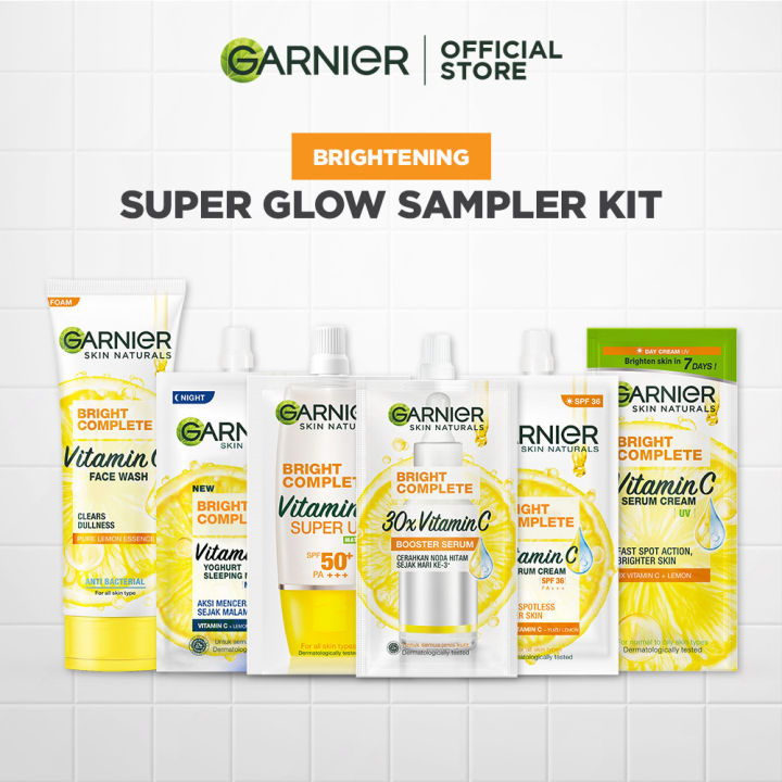 Garnier Bright Complete Vitamin C Super Glow Sampler Kit - Skincare ...