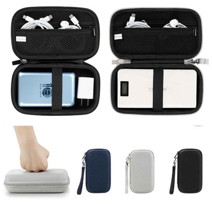 LARGE EVA + Jacquard Fabric HARD SHELL Storage for Hard Disk, Power ...