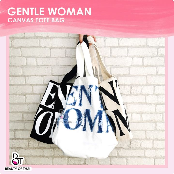 GENTLE WOMAN CANVAS TOTE BAG - TOTEBAG KEKINIAN - TOTEBAG VIRAL ORIGINAL THAILAND | Lazada Indonesia