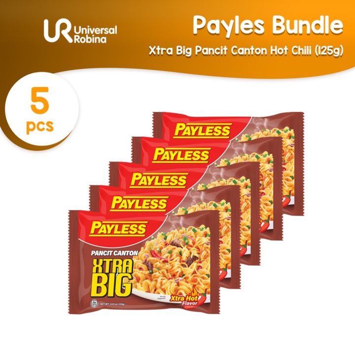 5 x Payless Xtra Big Pancit Canton Hot Chili (125g) | Lazada PH