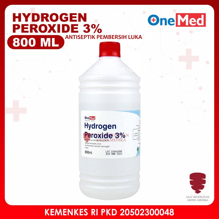 Hydrogen Peroxide 3% Onemed 800ml H2O2 Hidrogen Peroksida Antiseptik ...