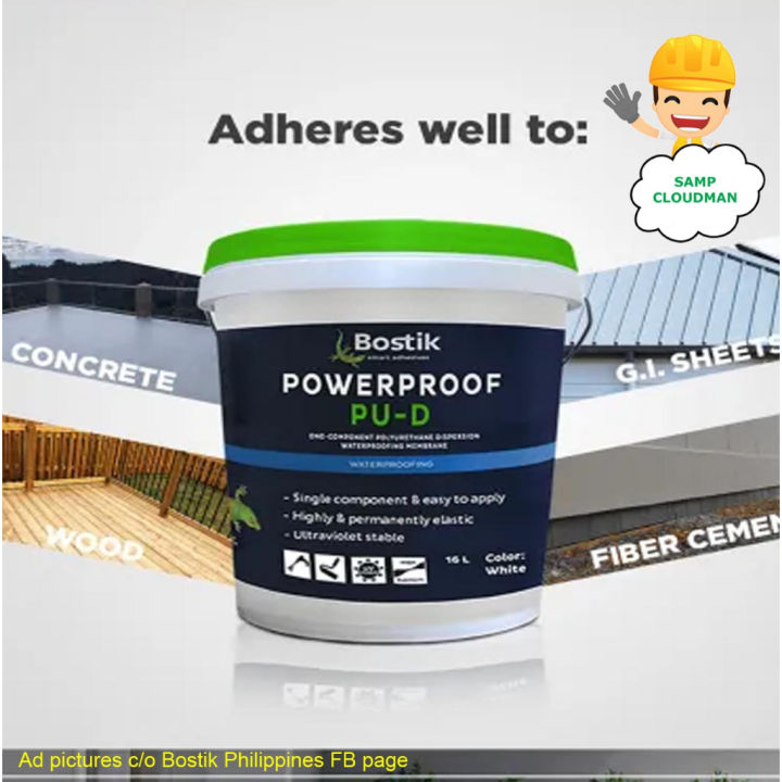 Bostik Power Proof Pu-D Waterproofing Mix Gallon Prevents Leakage 4 ...