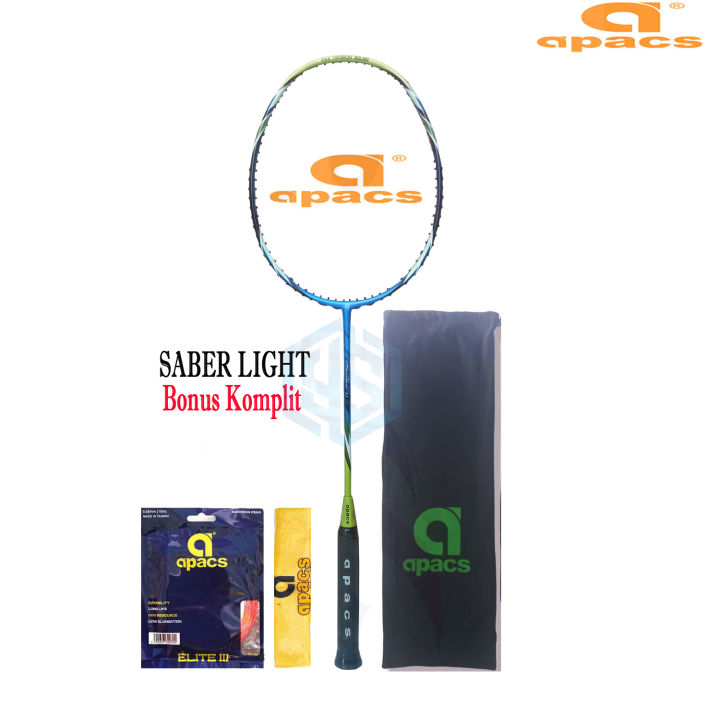 Raket Badminton Apacs Saber Light Bonus Komplit Raket Apacs Saber Light ...
