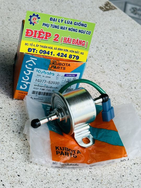 Bơm dầu phụ Diesel, bơm dầu áp suất thấp 12v cho động cơ máy gặt, máy ...