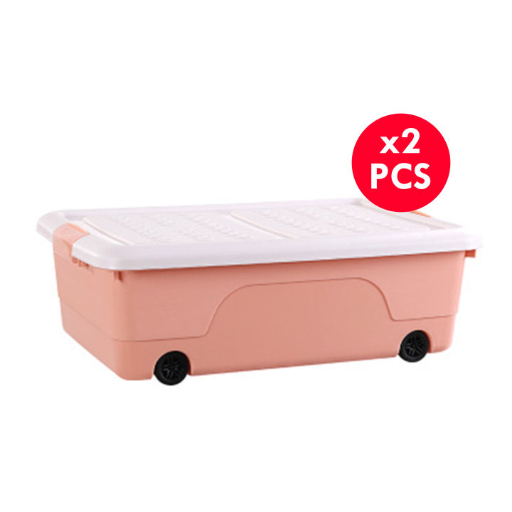 (Set of 2) Korea Under Bed Box Bedroom Storage Box Viral 2021Children ...