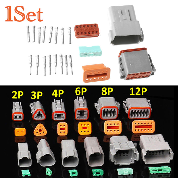 🔥🔥【COD+IN STOCK】1 set DT06/04 2/3/4/6/8/12 Pin Connector Socket Plug ...