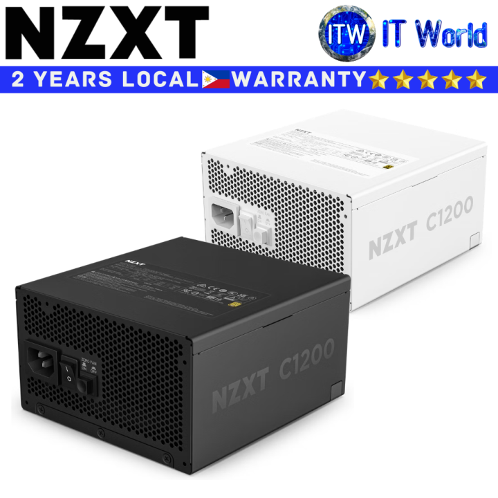 Itw | NZXT Computer PSU 1200W Power Supply Unit C1200 80+ Gold ATX3.1 ...