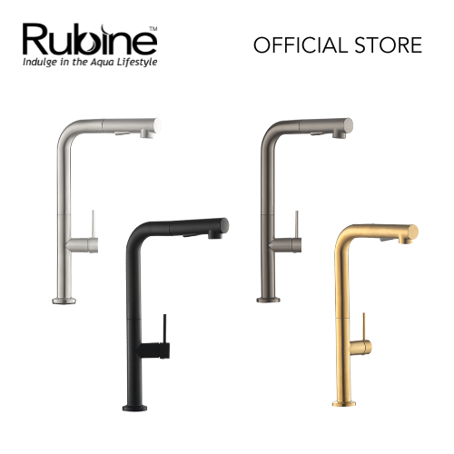 RUBINE Inox 7744 Pull-Out Spray Sink Faucet Mixer/ Cold Tap | Lazada ...
