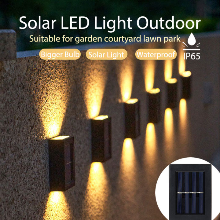 【Ready Stock】LED Solar Wall Lamp Outdoor Waterproof Light Garden ...
